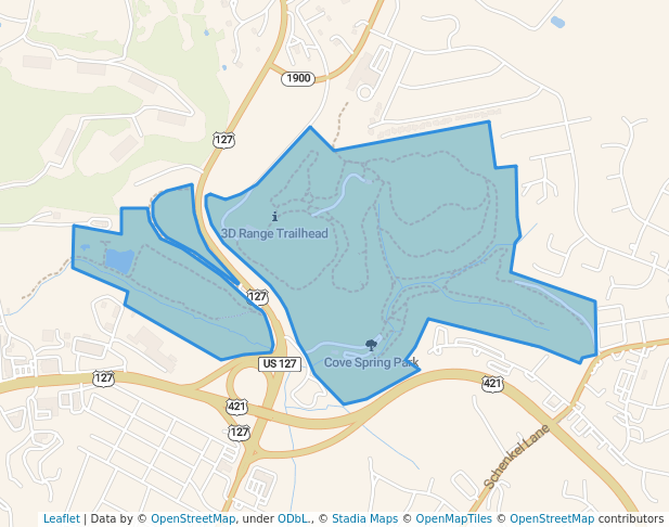 Cove Spring Park in Frankfort | Map and Routes