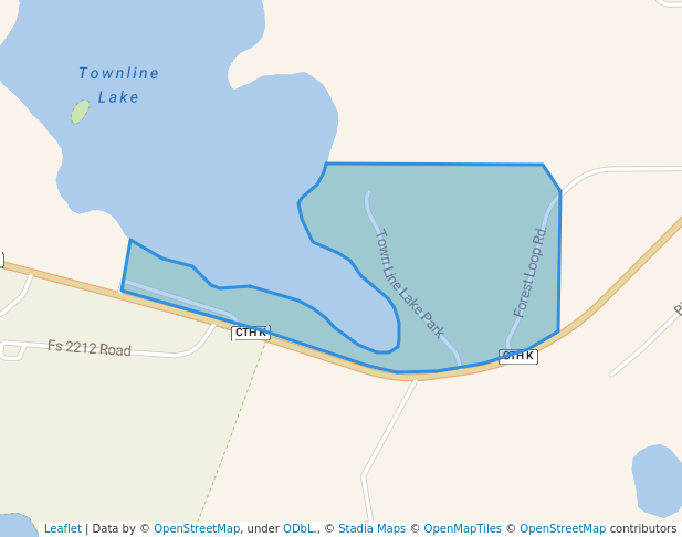 Town Line Lake County Park in Rhinelander | Map and Routes