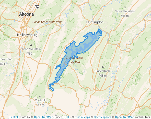 Raystown Lake Recreation Area in James Creek | Map and Routes