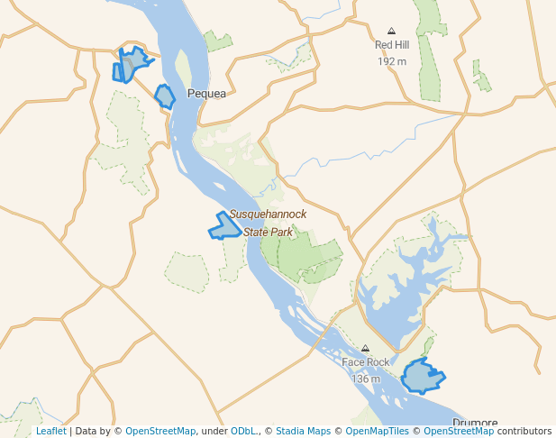 Susquehannock State Park in Holtwood | Map and Routes
