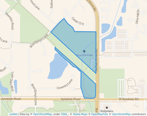 Churchill Park in Buffalo Grove | Map and Routes