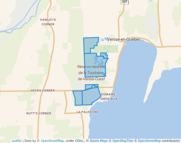 Réserve naturelle de la Tourbière-de-Venise-Ouest in Venise-en-Québec ...