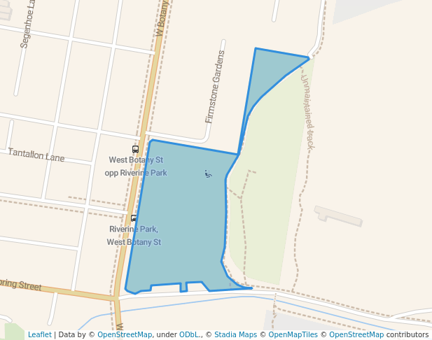 Riverine Park in Arncliffe | Map and Routes