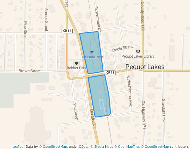 Trailside Park in Pequot Lakes | Map and Routes