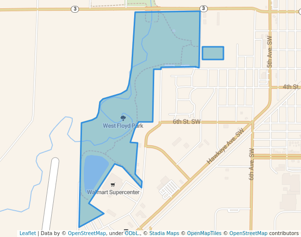 West Floyd Park in Le Mars | Map and Routes
