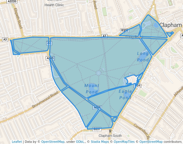 Clapham Common in London | Map and Routes
