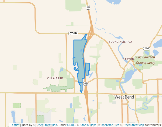 Glacial Blue Hills Recreation Area in West Bend | Map and Routes