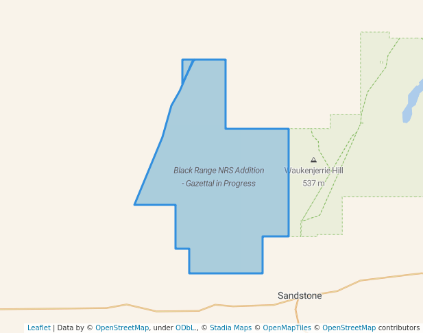 Black Range NRS Addition - Gazettal in Progress in Sandstone | Map and ...