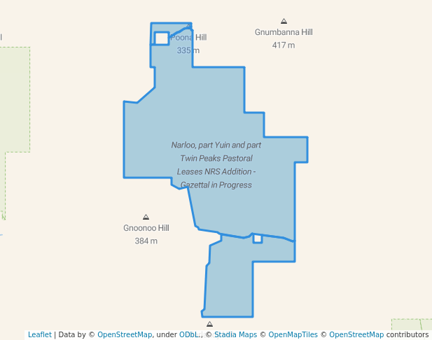 Narloo, part Yuin and part Twin Peaks Pastoral Leases NRS Addition ...