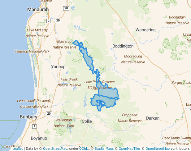 Lane Poole Reserve 5(1)(g) Reserve in Yourdamung Lake | Map and Routes