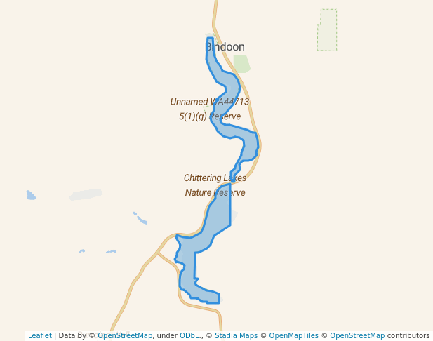 Chittering Lakes Nature Reserve in Chittering | Map and Routes