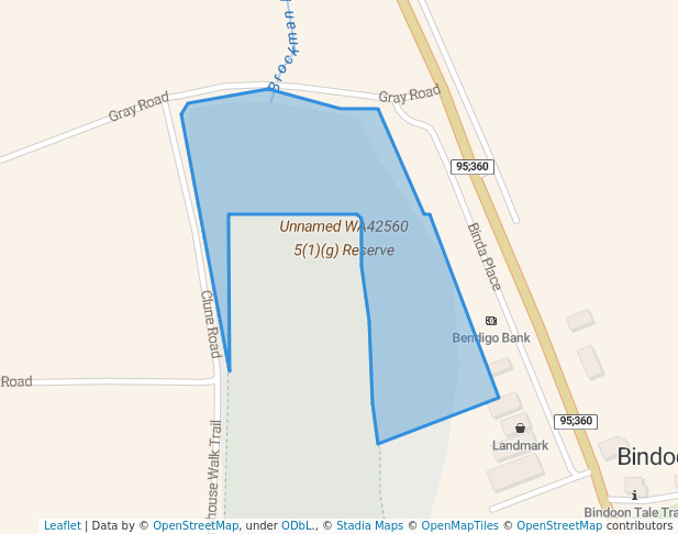Unnamed WA42560 5(1)(g) Reserve in Bindoon | Map and Routes