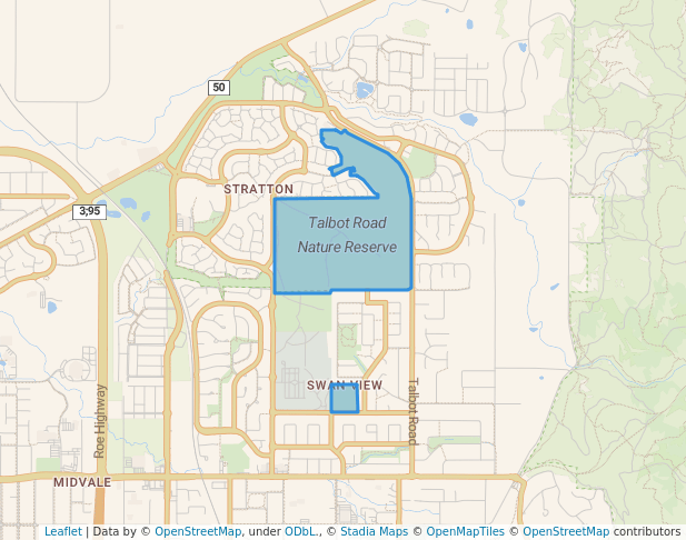 Talbot Road Nature Reserve in Stratton | Map and Routes