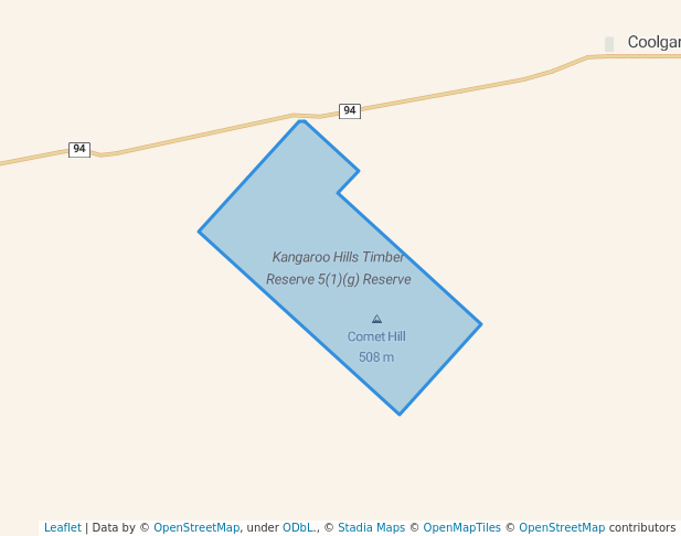Kangaroo Hills Timber Reserve 5(1)(g) Reserve in Bullabulling | Map and ...