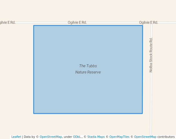 The Tubbs Nature Reserve in Ogilvie | Map and Routes