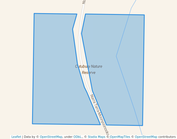Cutubury Nature Reserve in Moonyoonooka | Map and Routes