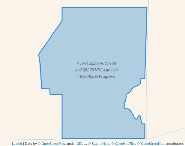 Avon Locations 27960 and 28278 NRS Addition - Gazettal in Progress in ...