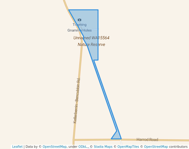 Unnamed WA15564 Nature Reserve in North Trayning | Map and Routes