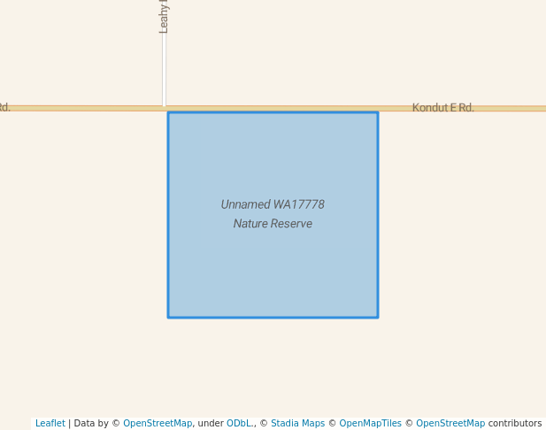 Unnamed WA17778 Nature Reserve in Kondut | Map and Routes