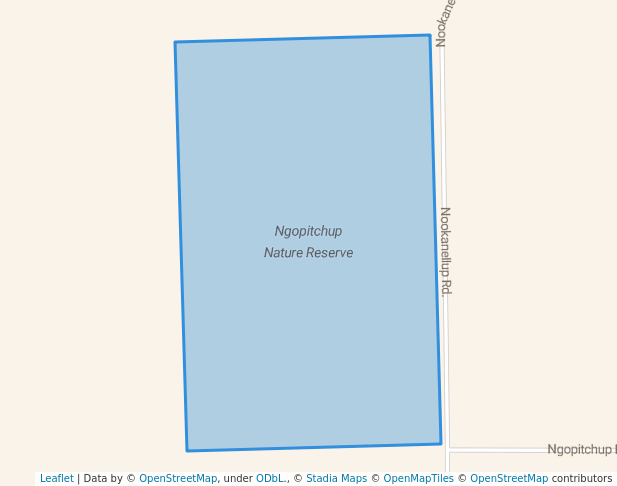 Ngopitchup Nature Reserve in Broomehill West | Map and Routes