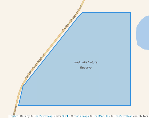 Red Lake Nature Reserve in Babakin | Map and Routes