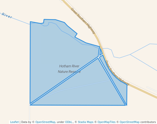 Hotham River Nature Reserve in Popanyinning | Map and Routes