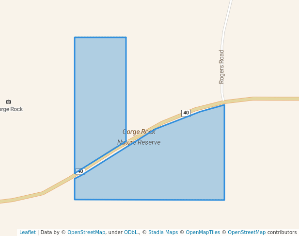 Gorge Rock Nature Reserve in Gorge Rock | Map and Routes