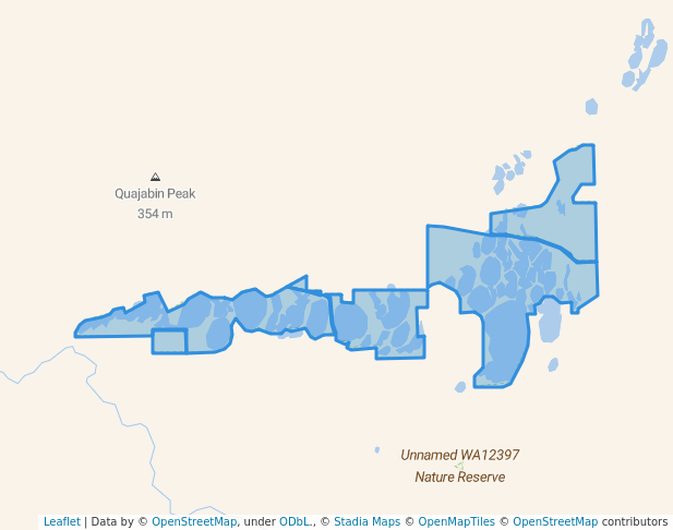 Yenyening Lakes Nature Reserve in South Quairading | Map and Routes