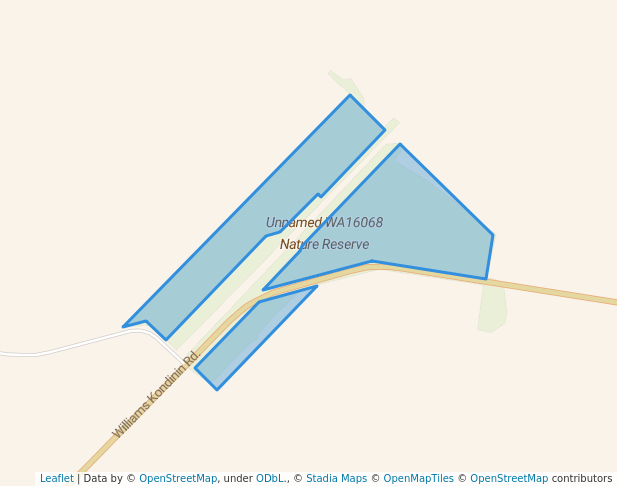 Unnamed WA16068 Nature Reserve in Jitarning | Map and Routes
