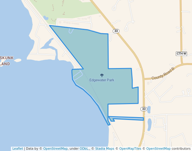 Edgewater Park in Beaver Dam | Map and Routes