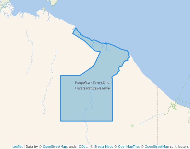 Pungalina - Seven Emu Private Nature Reserve in Calvert | Map and Routes