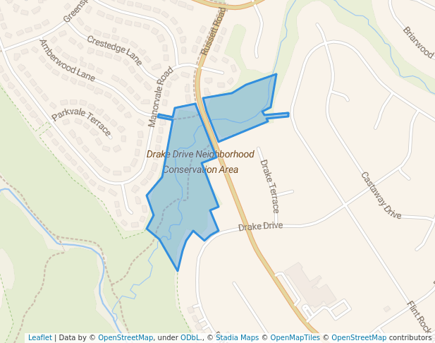 Drake Drive Neighborhood Conservation Area in Rockville | Map and Routes