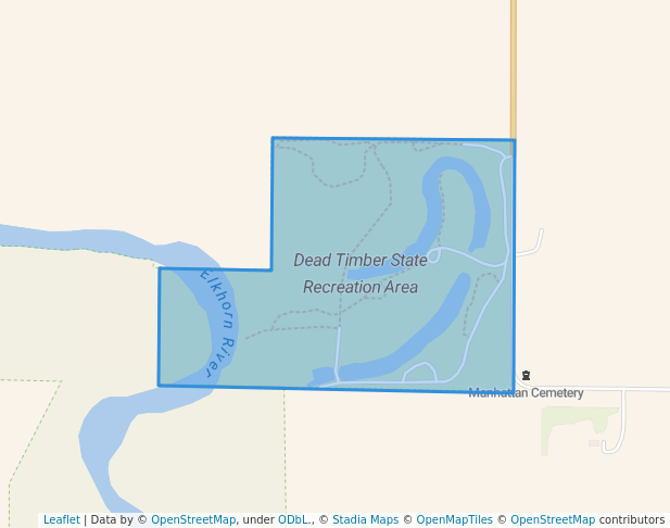 Dead Timber State Recreation Area in Scribner | Map and Routes