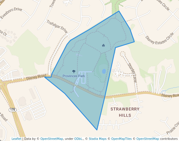 Provinces Park in Severn | Map and Routes