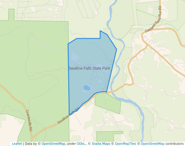 Swallow Falls State Park in Oakland | Map and Routes