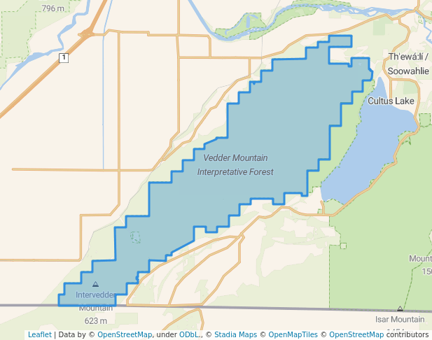 Vedder Mountain Interpretative Forest in Chilliwack | Map and Routes