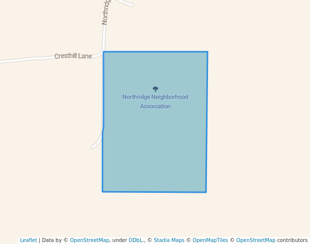 Northridge Neighborhood Association in Davey | Map and Routes