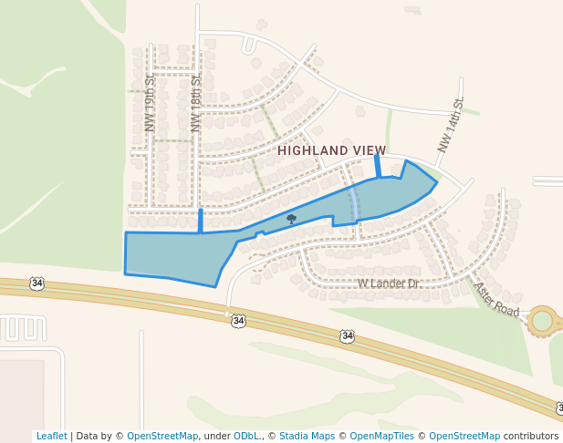 Highland View Commons in Lincoln | Map and Routes
