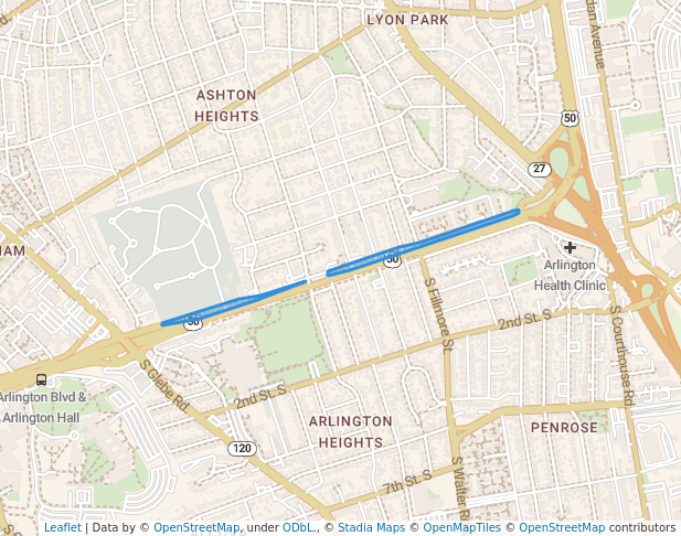 Arlington Blvd Trail in Arlington | Map and Routes