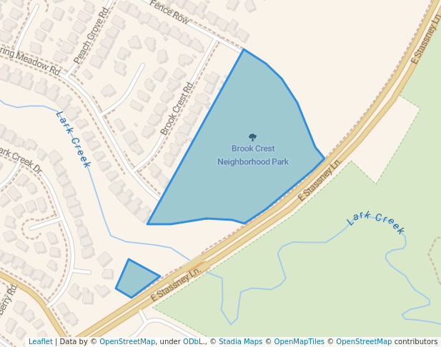 Brook Crest Neighborhood Park in Austin | Map and Routes