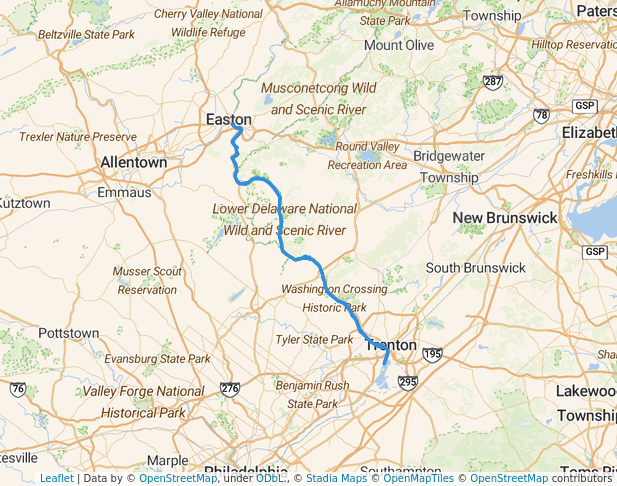 Delaware Canal State Park in New Hope | Map and Routes