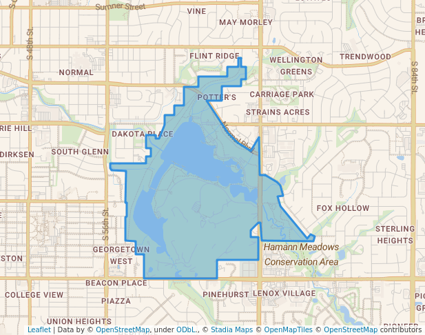 Holmes Lake Park in Lincoln | Map and Routes