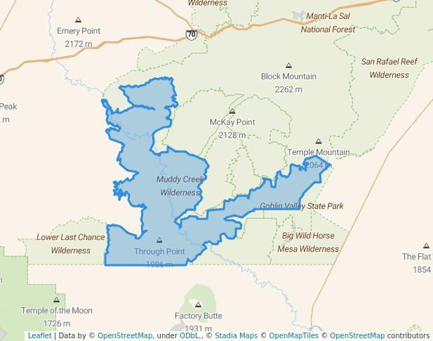 Muddy Creek Wilderness in undefined | Map and Routes