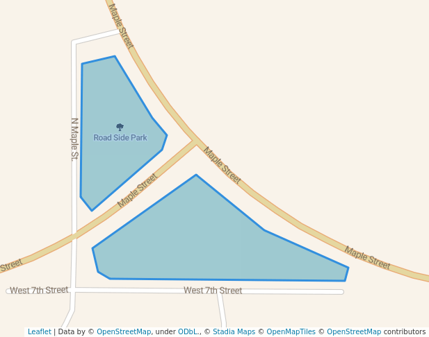 Road Side Park in Janesville | Map and Routes