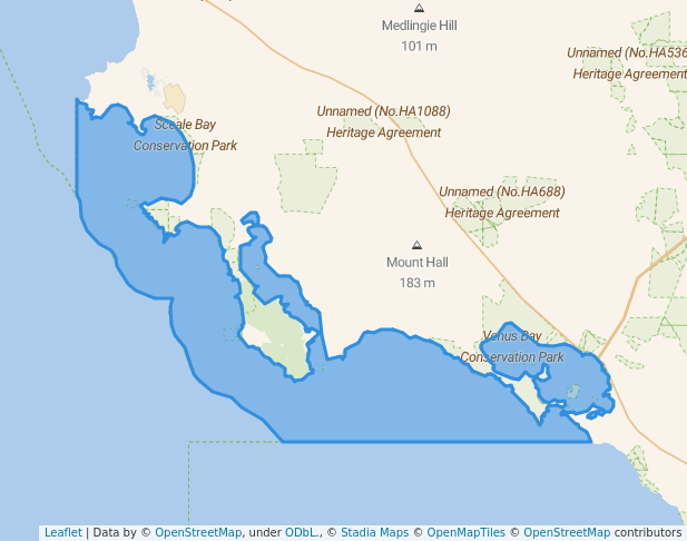 West Coast Bays Marine Park in Baird Bay | Map and Routes