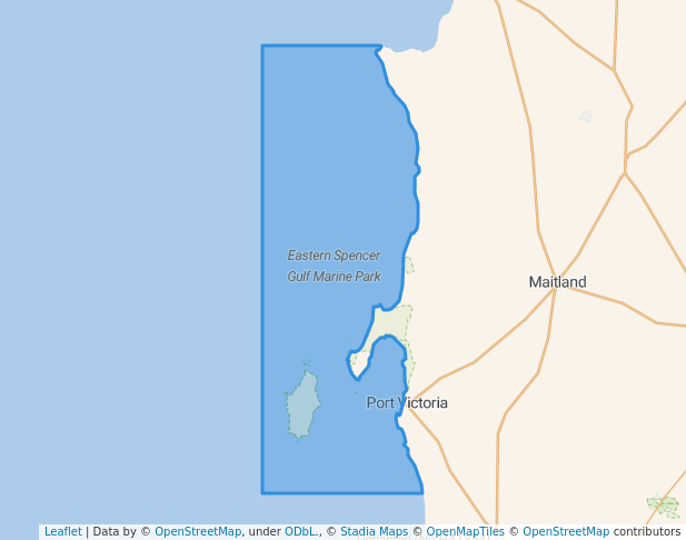 Eastern Spencer Gulf Marine Park in Point Pearce | Map and Routes