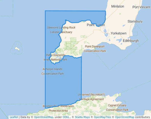 Southern Spencer Gulf Marine Park in Marion Bay | Map and Routes