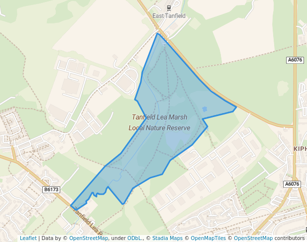 Tanfield Lea Marsh Local Nature Reserve in Tanfield Lea | Map and Routes