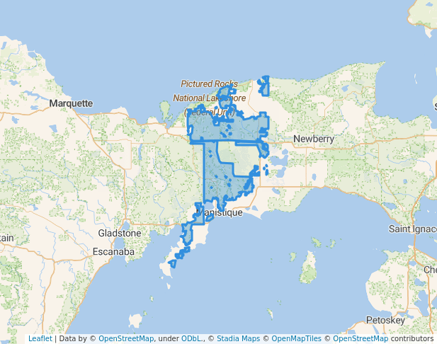 Lake Superior State Forest - Shingleton Unit in Manistique | Map and Routes