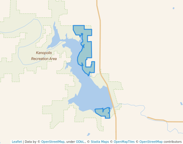 Kanopolis State Park in Marquette | Map and Routes